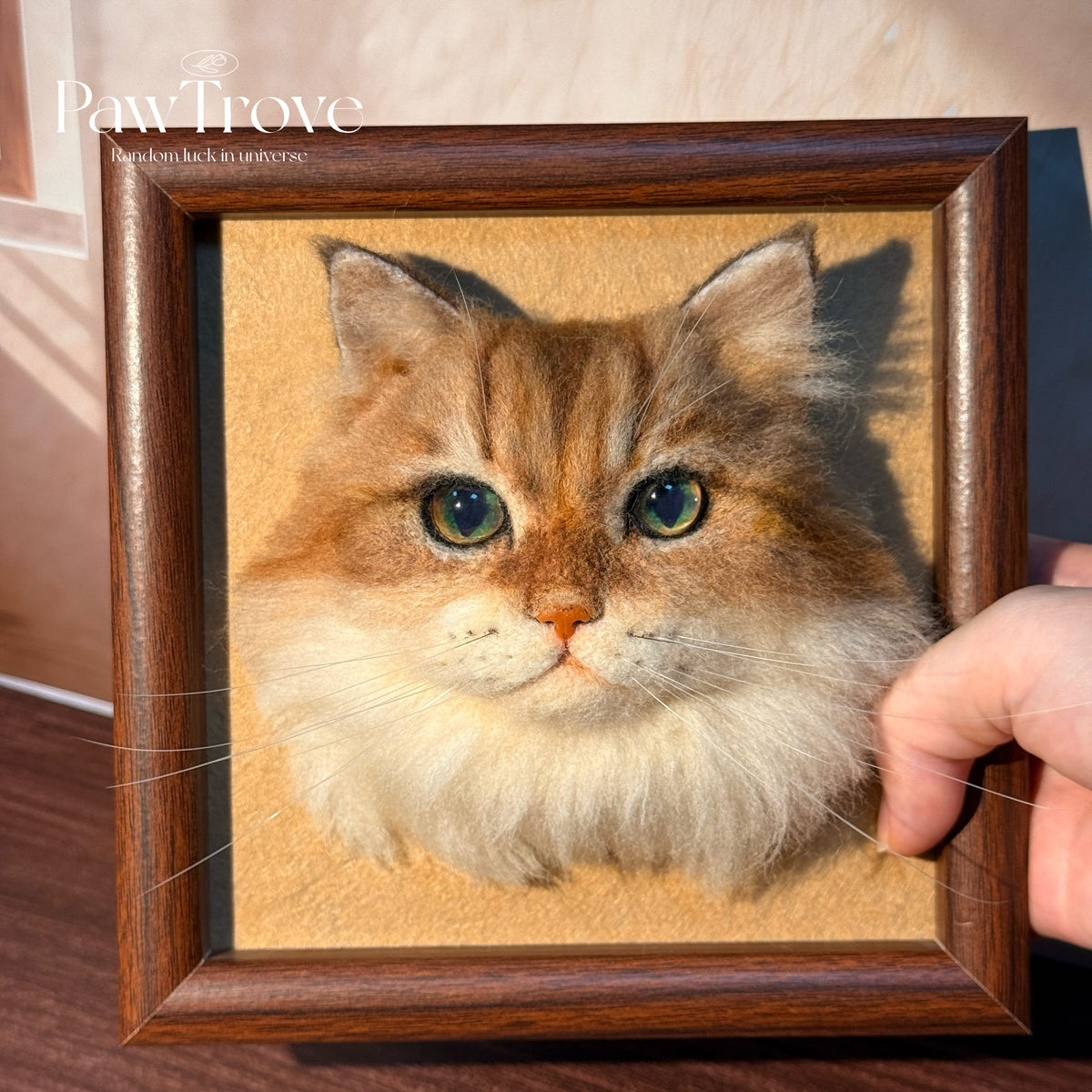 Needle felting pet replica - Framed Felted Pet Portrait – PawTrove
